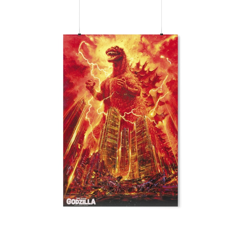 Godzilla, Movie Poster, Premium Matte Vertical Posters, Retro Movie ...