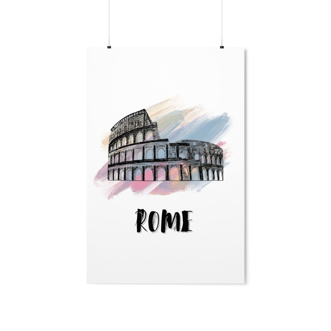 Colosseum Rome, Unique Design Ancient Rome Poster, Premium Matte ...