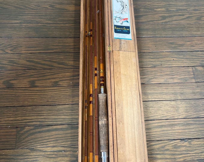Vintage Grampus Kiraku & Co. Japan 4 Piece Bamboo Hex Fly Rod W/ Case ...