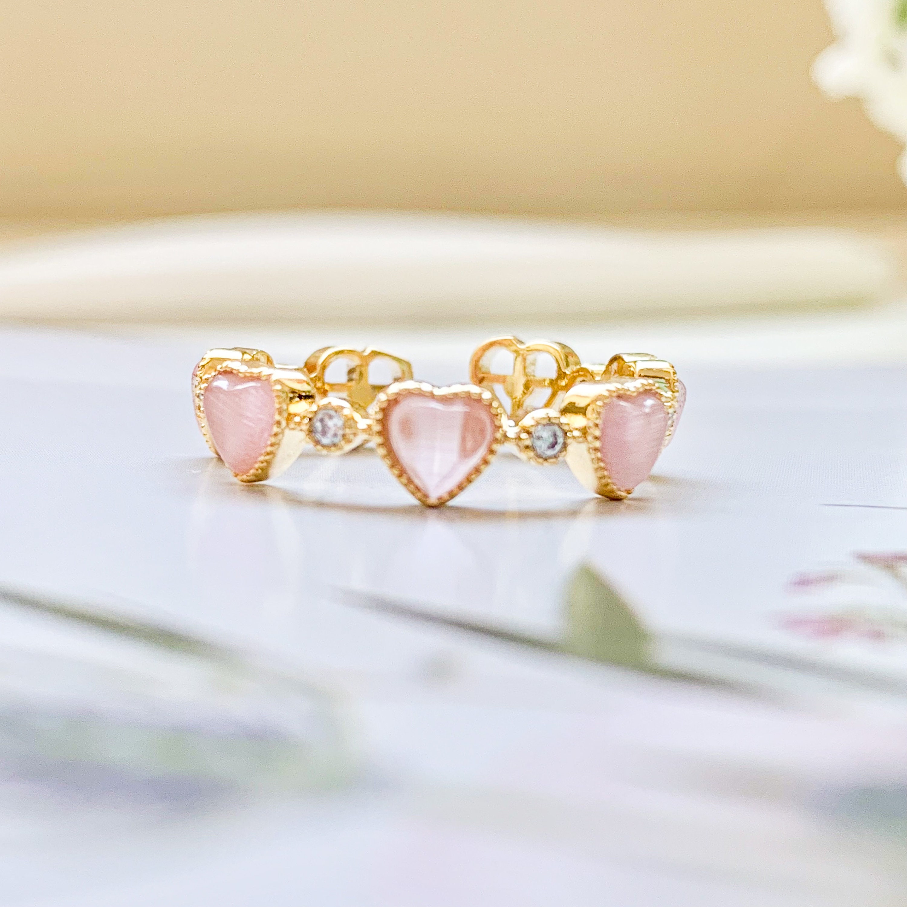 Kawaii Heart Ring Y2K Pink Love Ring Zircon Ring Cute Y2K Ring Anime ...