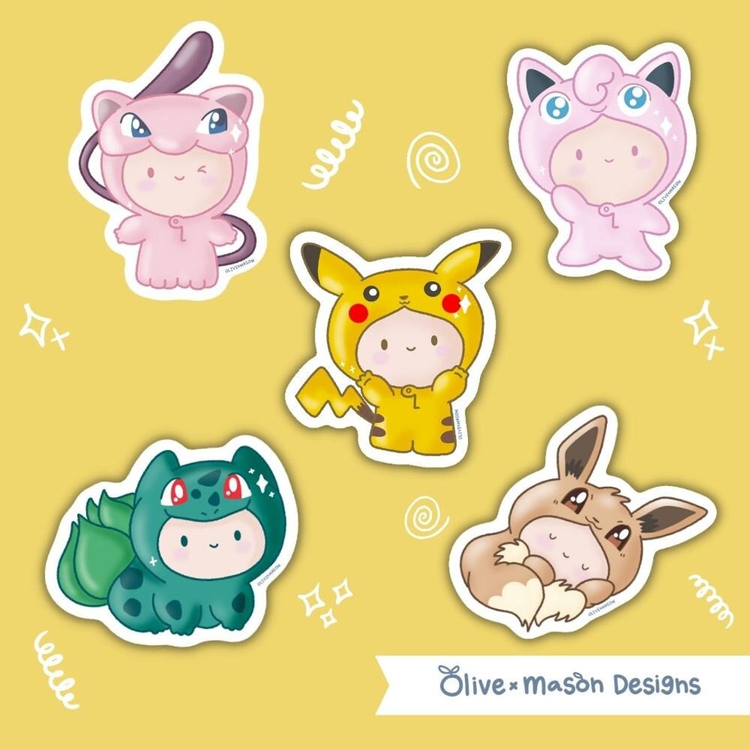Poke Friends Vol 1 Waterproof Vinyl Sticker Set - Etsy