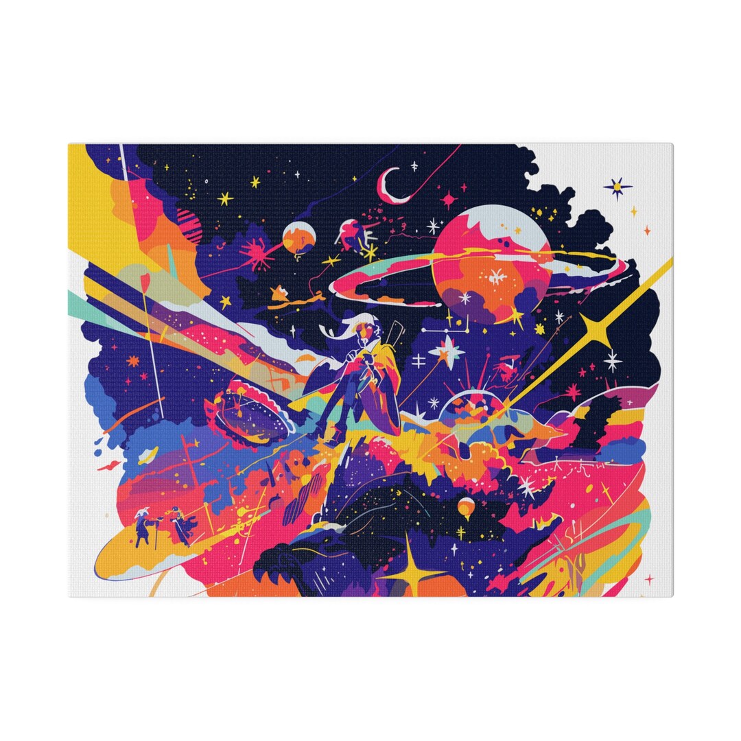 Cosmic Ronin and Kaiju in a Galatic Disco Matte Canvas, Stretched, 0.75 ...