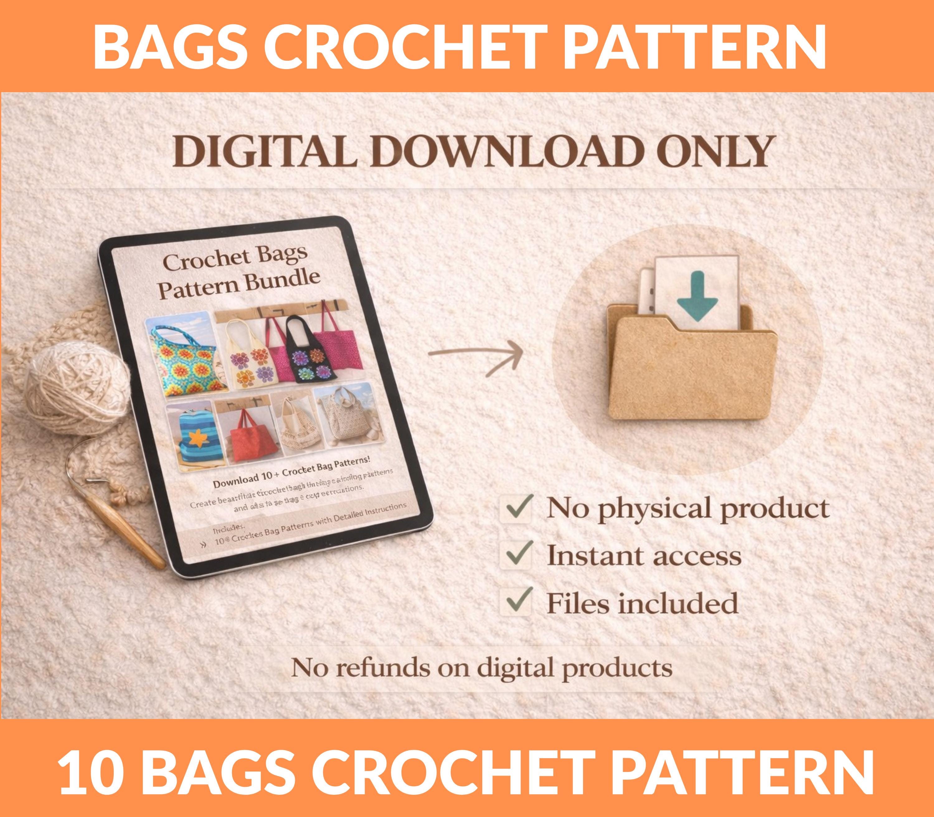 Bag Crochet Pattern, Granny Square Pattern, Crochet Tote Bag, Beach Bag ...