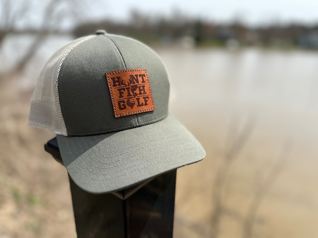 Leather Patch Hat, Snapback Hat, Trucker Hat, Gift for Men, Present for ...