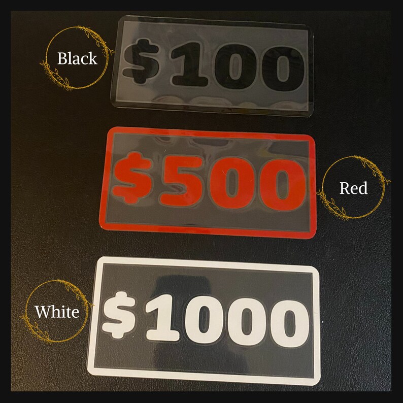 Cash Placeholders Cash Envelopes Prop Bill 100 500 - Etsy