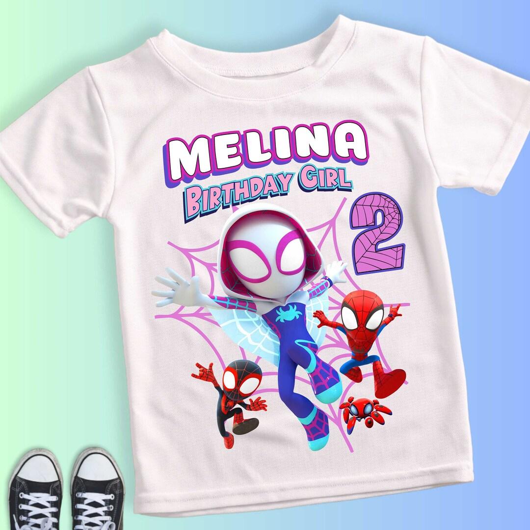 Ghost Spider Inspired Birthday T Shirt, Spidey & His Friends Theme ...