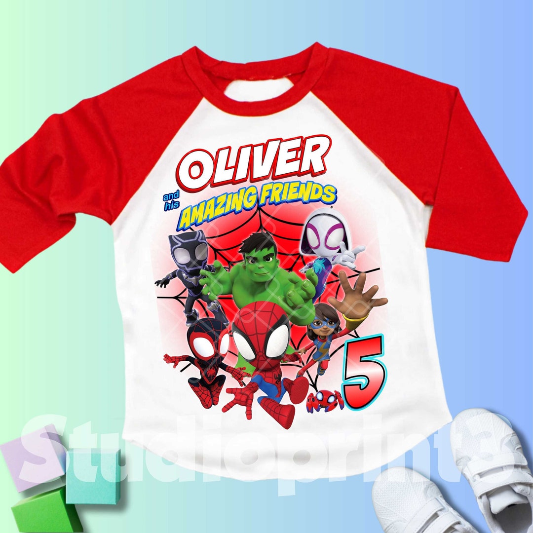 Spider Inspired Birthday T Shirt, Spid & His Friends Theme Party ...