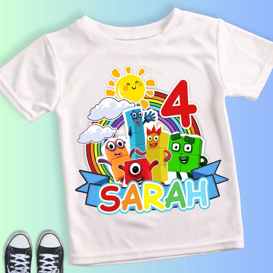 Number Inspired Birthday Shirt, 1-10 Number Theme Party, Personalized ...