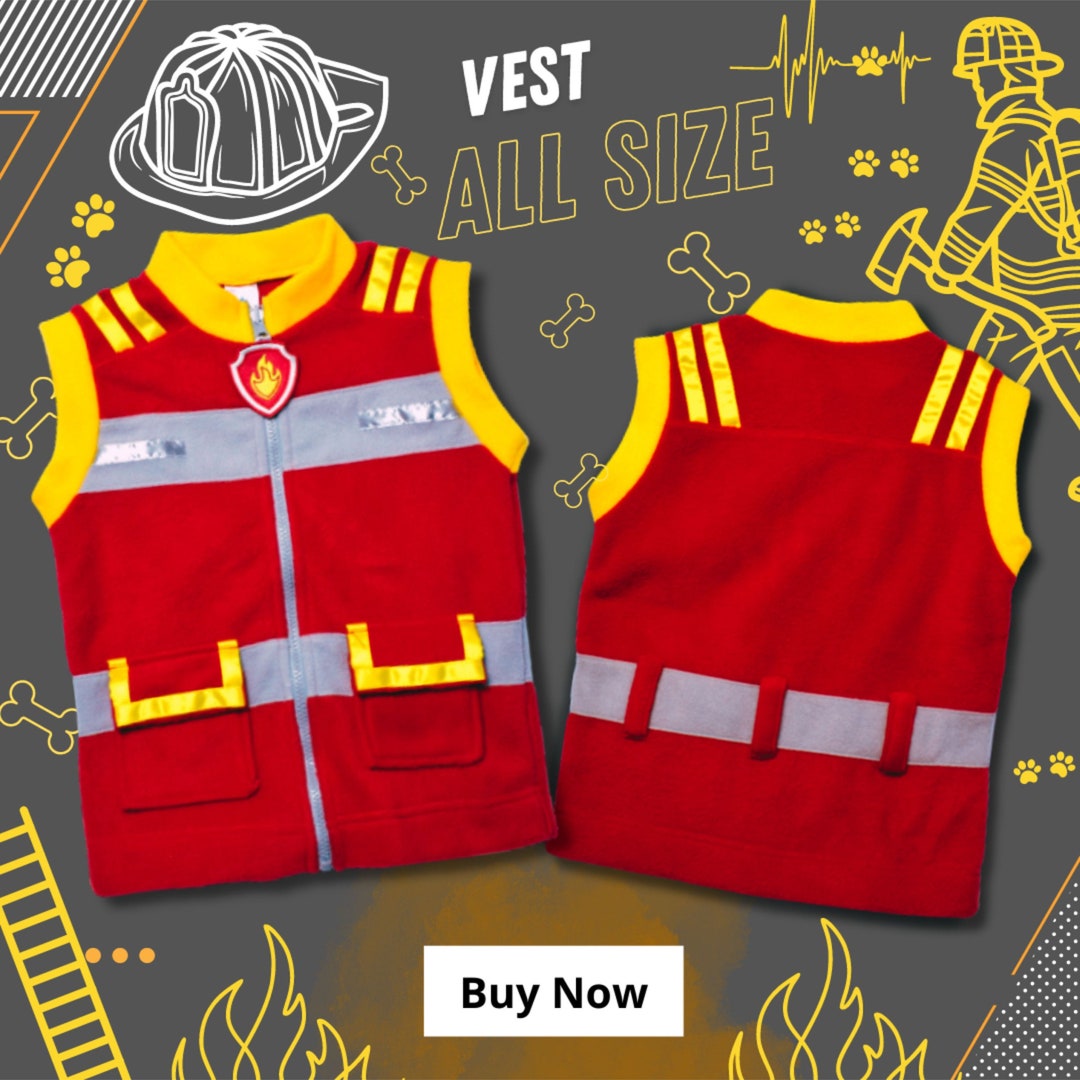 Marshall Vest Costume, Kids Adult, Christmas Birthday Gift - Etsy