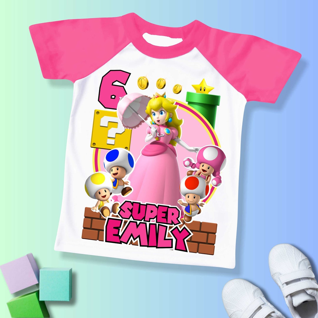 Princess Birthday T Shirt, Peach Super Gift, Personalized Family Shirt ...