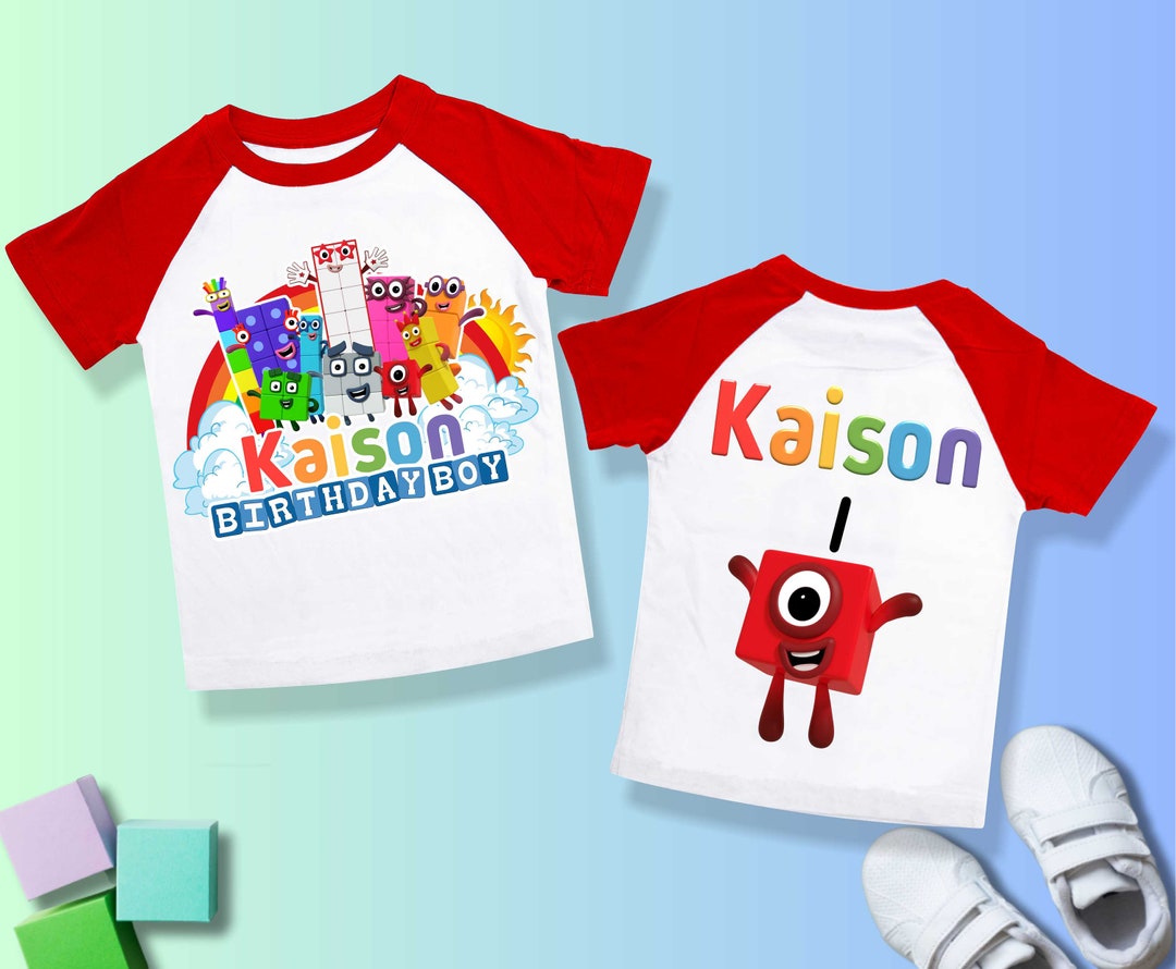 Number Inspired Birthday Shirt, 1-10 Number Theme Party, Personalized ...