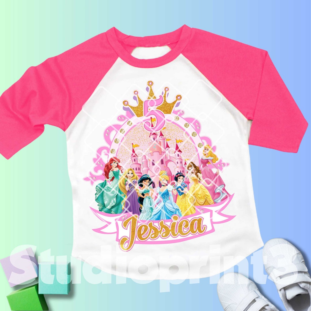 Princess Birthday T Shirt, Princess Party Shirt, Girls Birthday Shirt, Personalized Shirt Kids ...