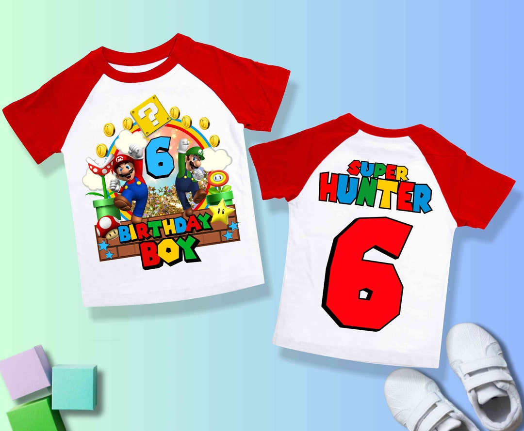 Mario Birthday Custom T Shirt, Super Gift, Personalized Family Shirt ...
