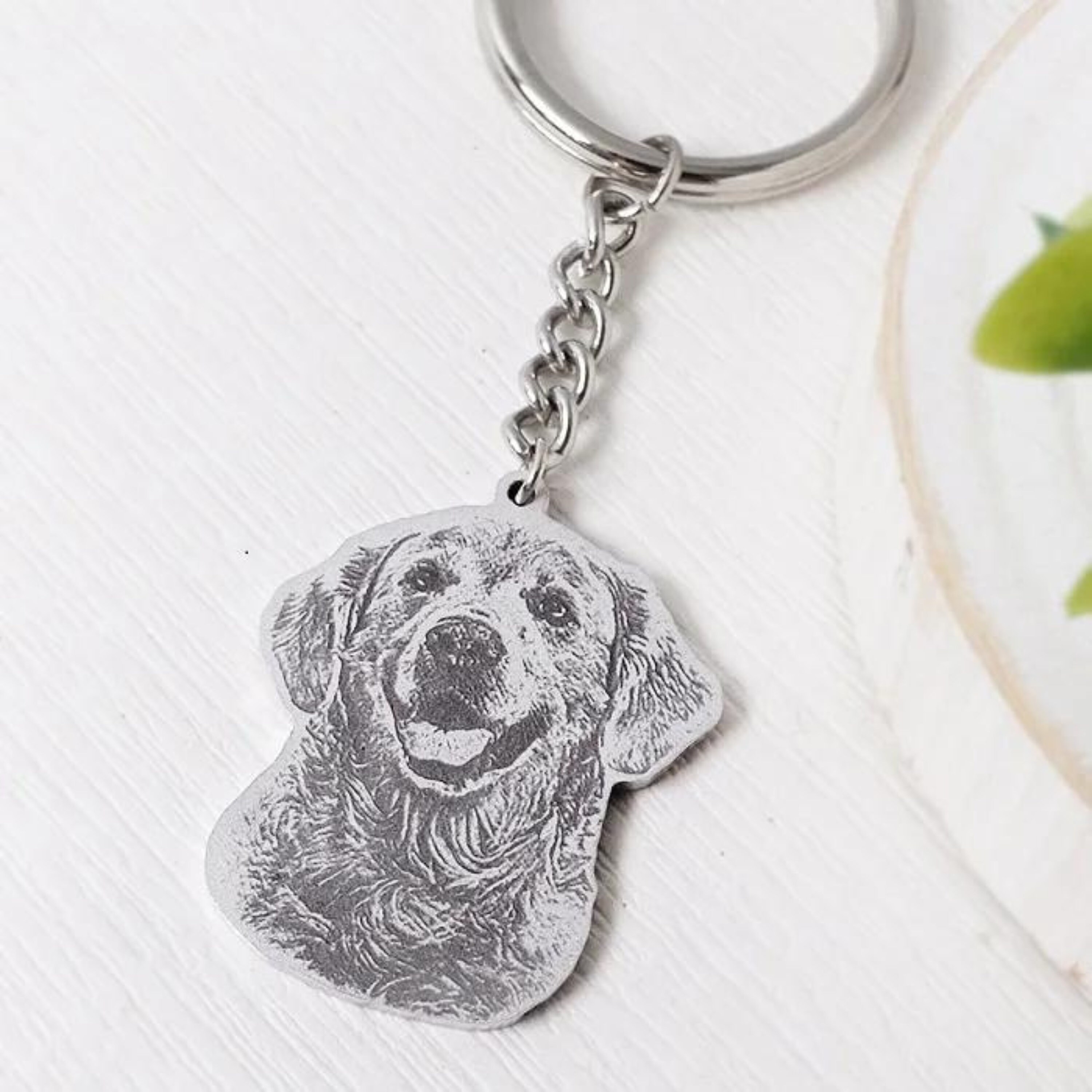 Custom Pet Photo Keychain Personalized Dog Keychain Cat Keyring Animal ...