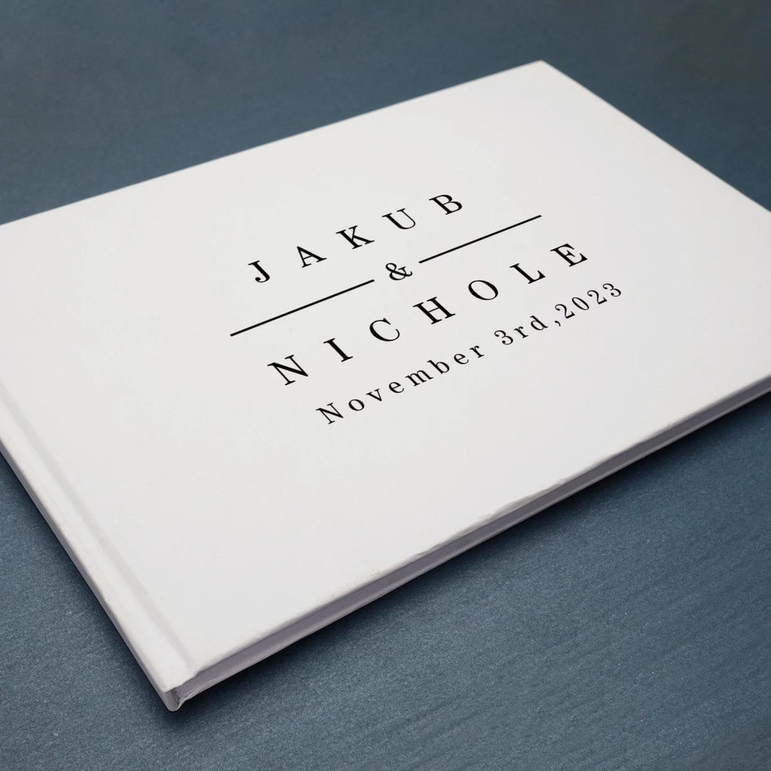 Personalised Wedding Guestbook, Custom Signing Book for Weddings ...