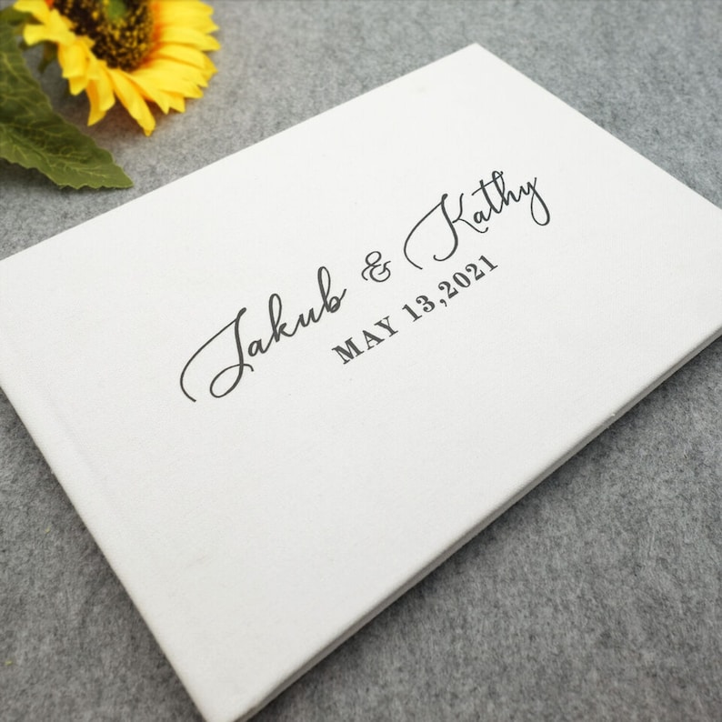Personalised Wedding Guestbook, Custom Signing Book for Weddings ...
