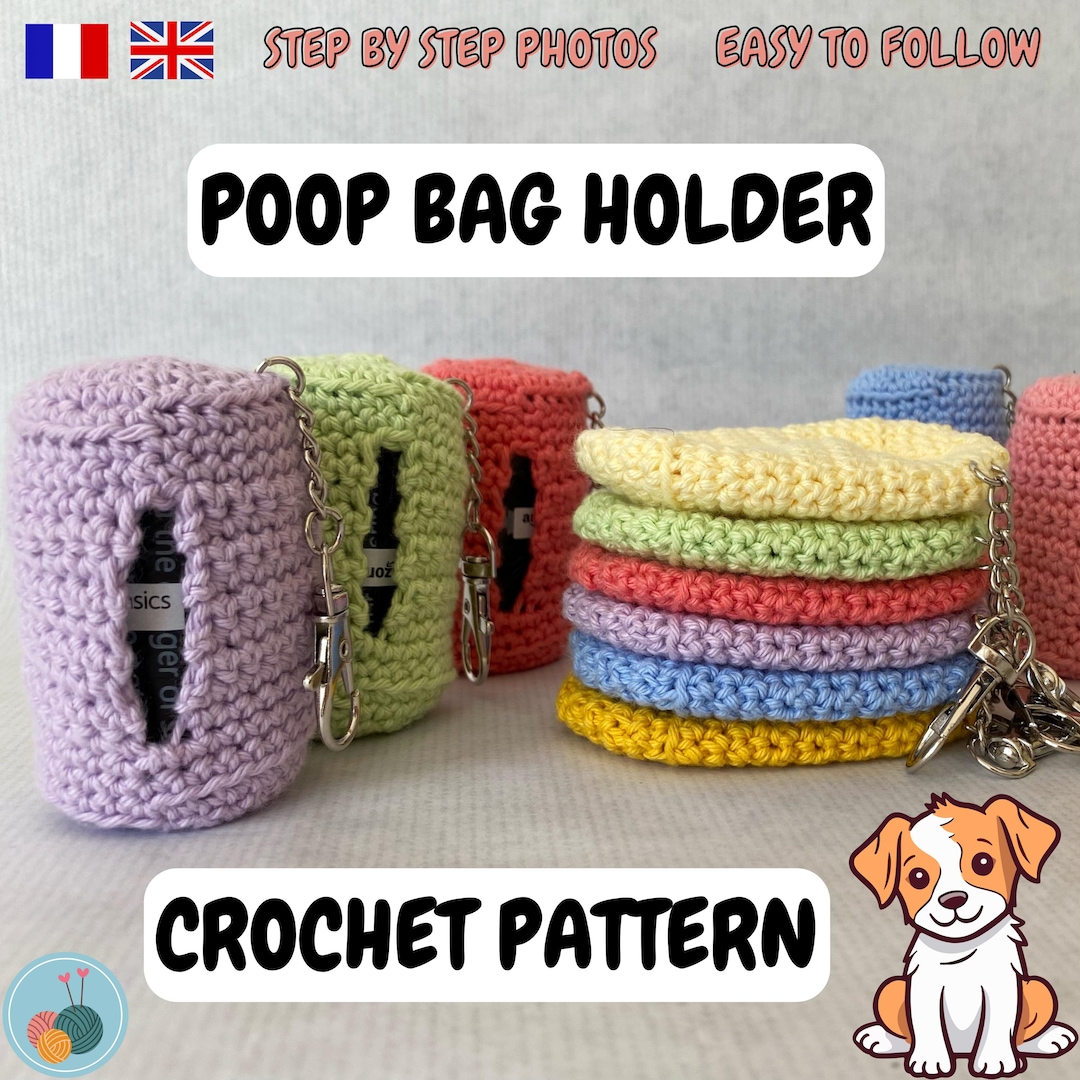CROCHET PATTERN: Poop Bag Holder / Poop Bag Dispenser / Waste Bag ...