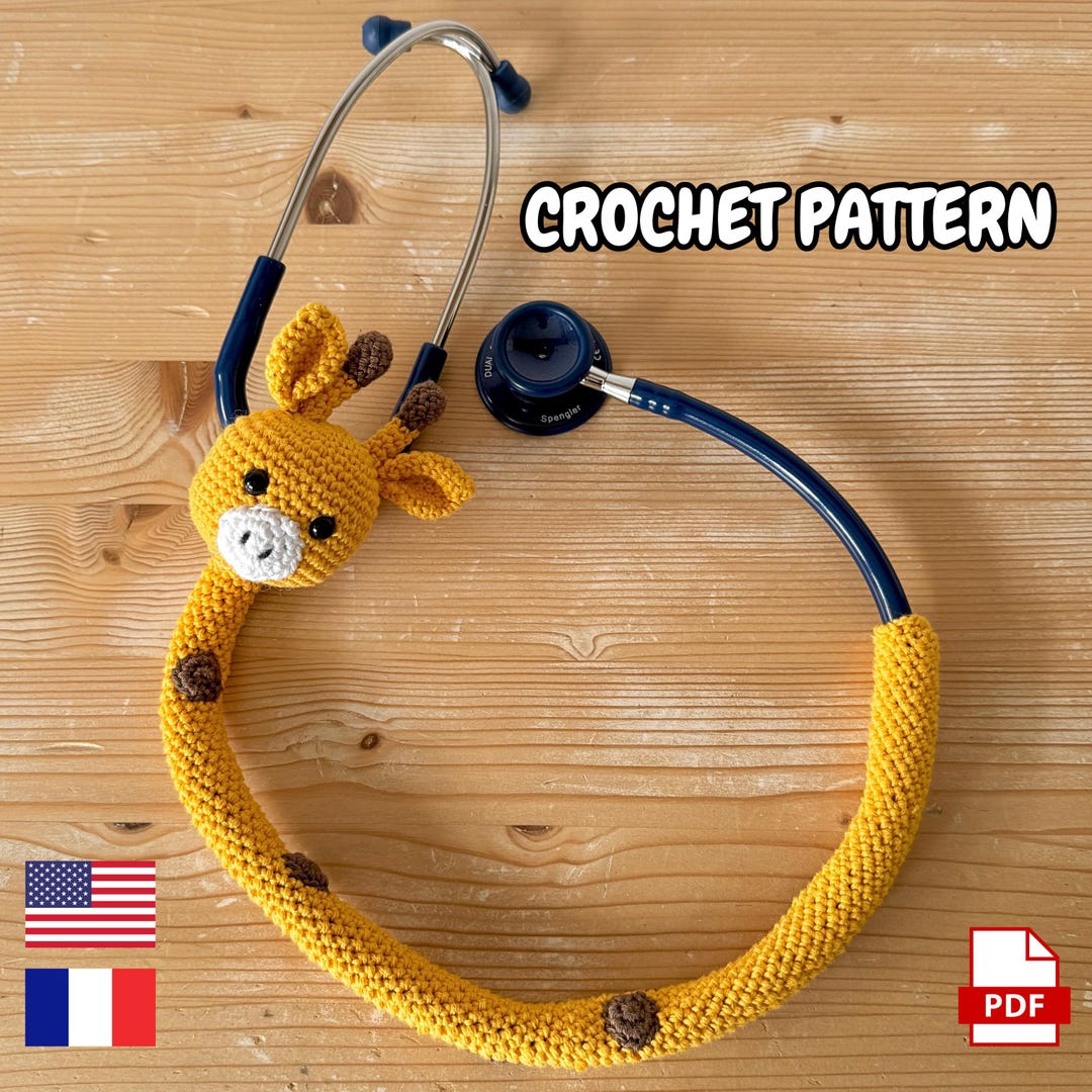 Giraffe Crochet Pattern, Animal Stethoscope Cover Pdf, Crochet ...