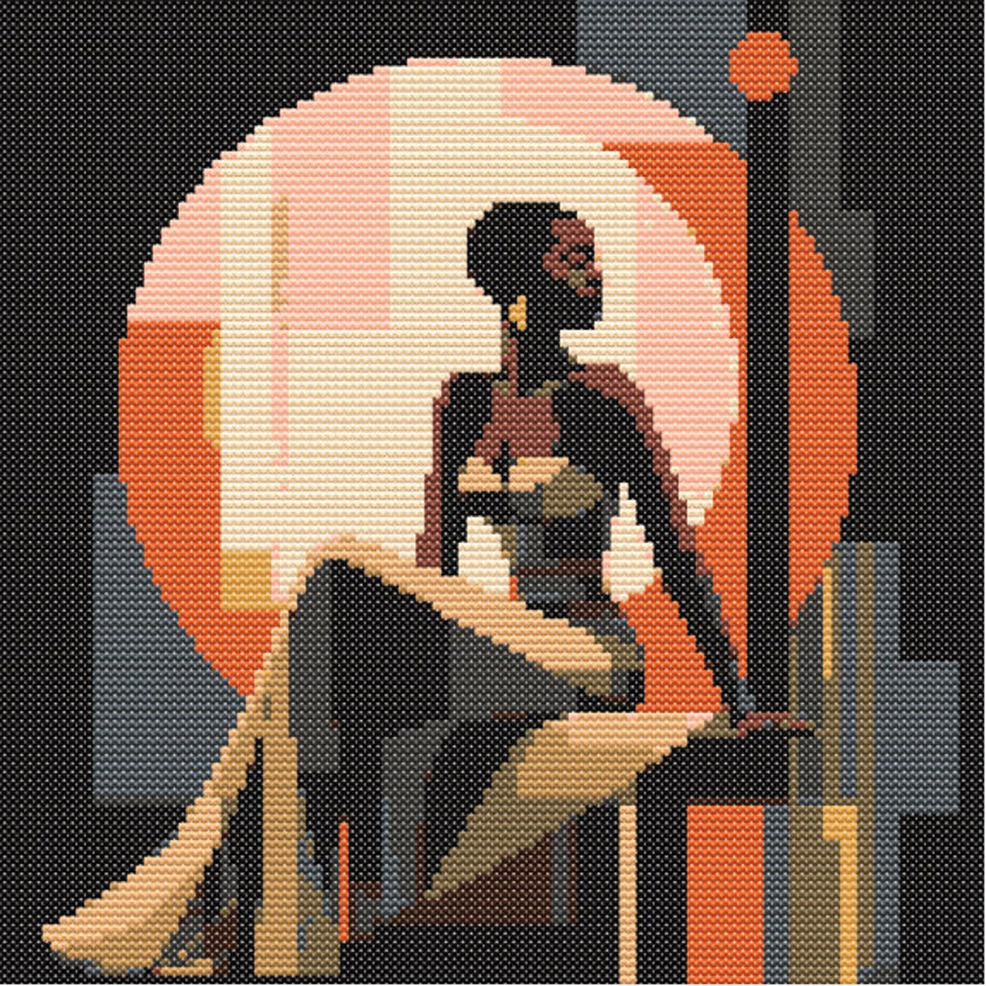 Midnight Glam - Modern Geometric Cross Stitch Pattern - PDF Pattern ...