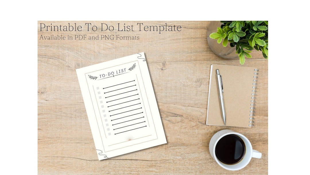Minimalist to Do List Printable, Checklist, to Do List, Printable PDF ...