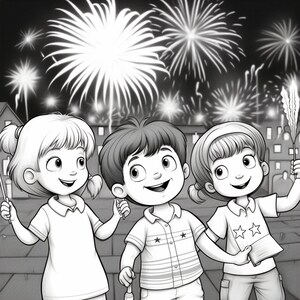 Fourth of July Coloring Pages, Printable, Downloadable - Etsy