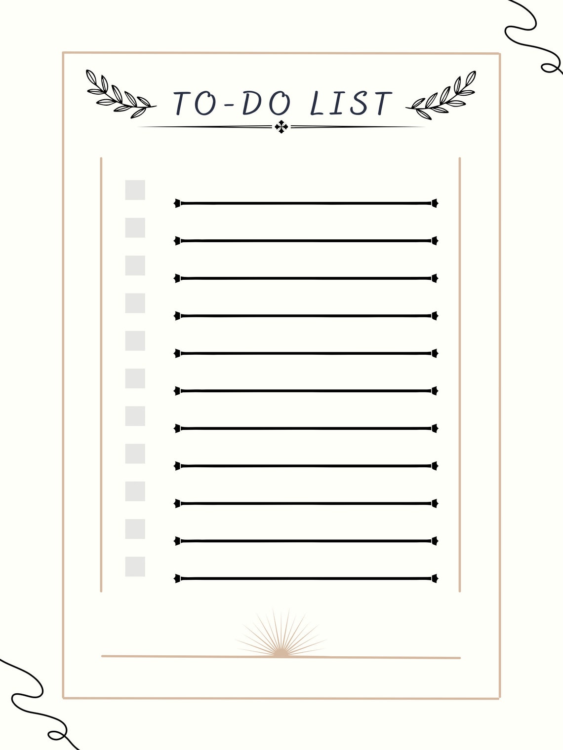 Minimalist to Do List Printable, Checklist, to Do List, Printable PDF ...