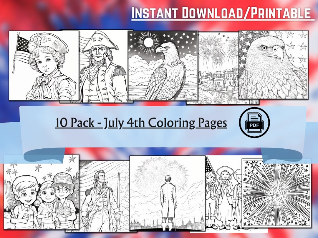 Fourth of July Coloring Pages for Kids, Independence Day Pages ...