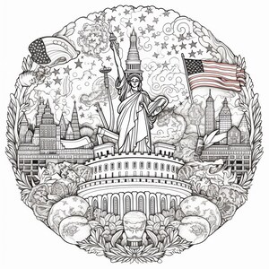 Fourth of July Coloring Pages, Printable, Downloadable - Etsy