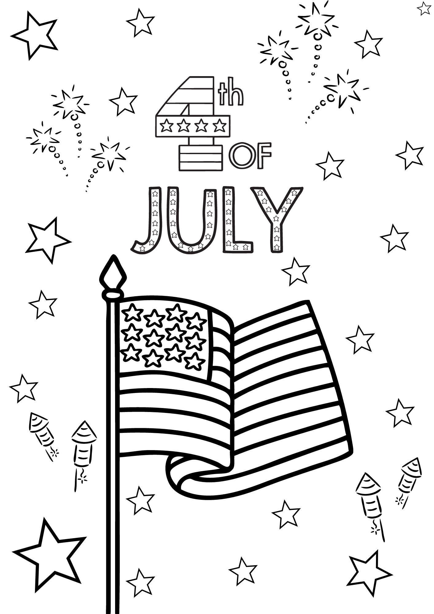 Coloring Pages -pack of 5, Fourth of July, Patriotic, Children's ...