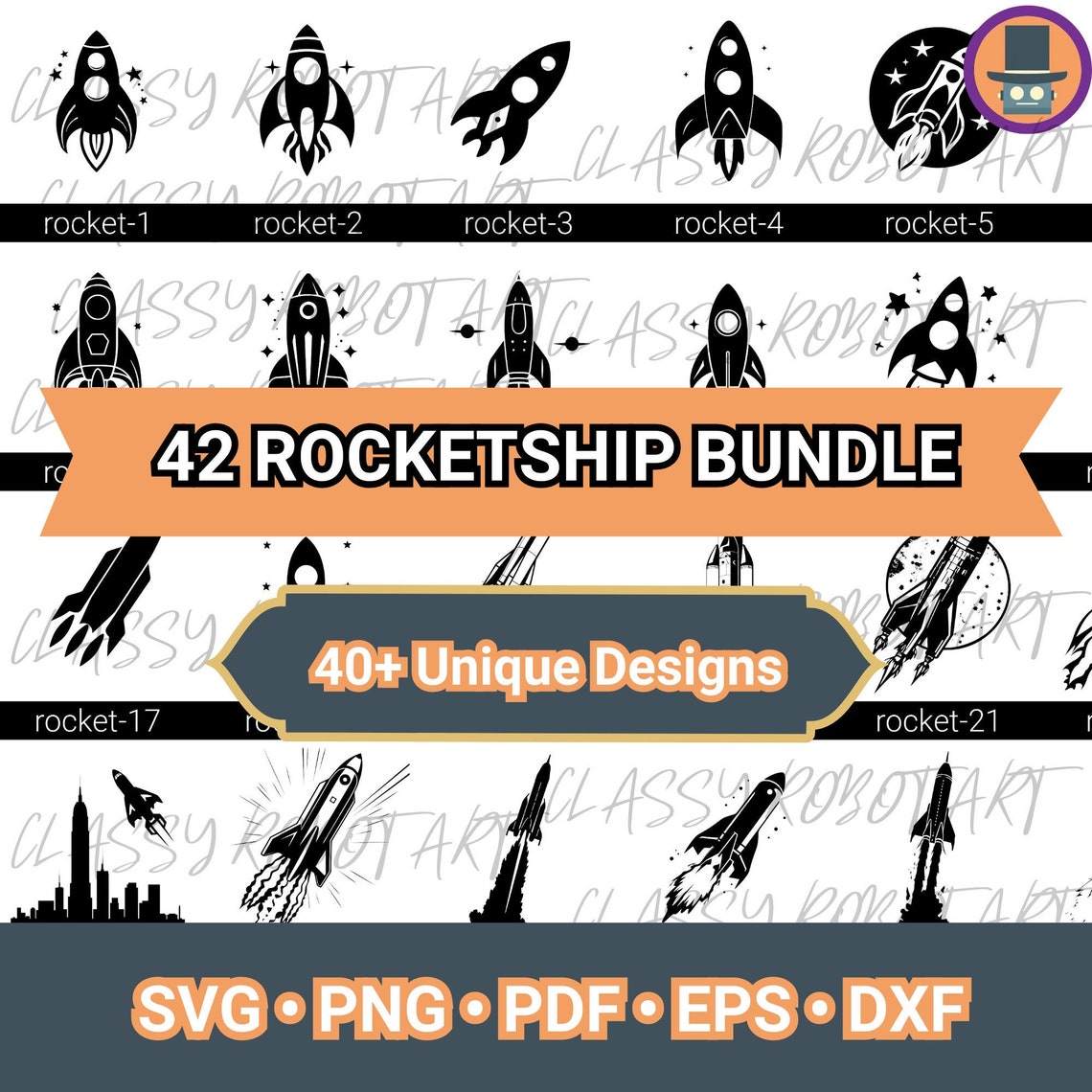 40+ ROCKET DESIGNS | Rocket SVG Bundle | Space Rocket Svg | Space Craft ...