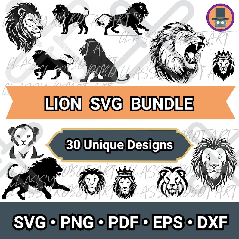 40 LION SVG Bundle | Lion PNG | Lion Vector Art | Lion Silhouette ...