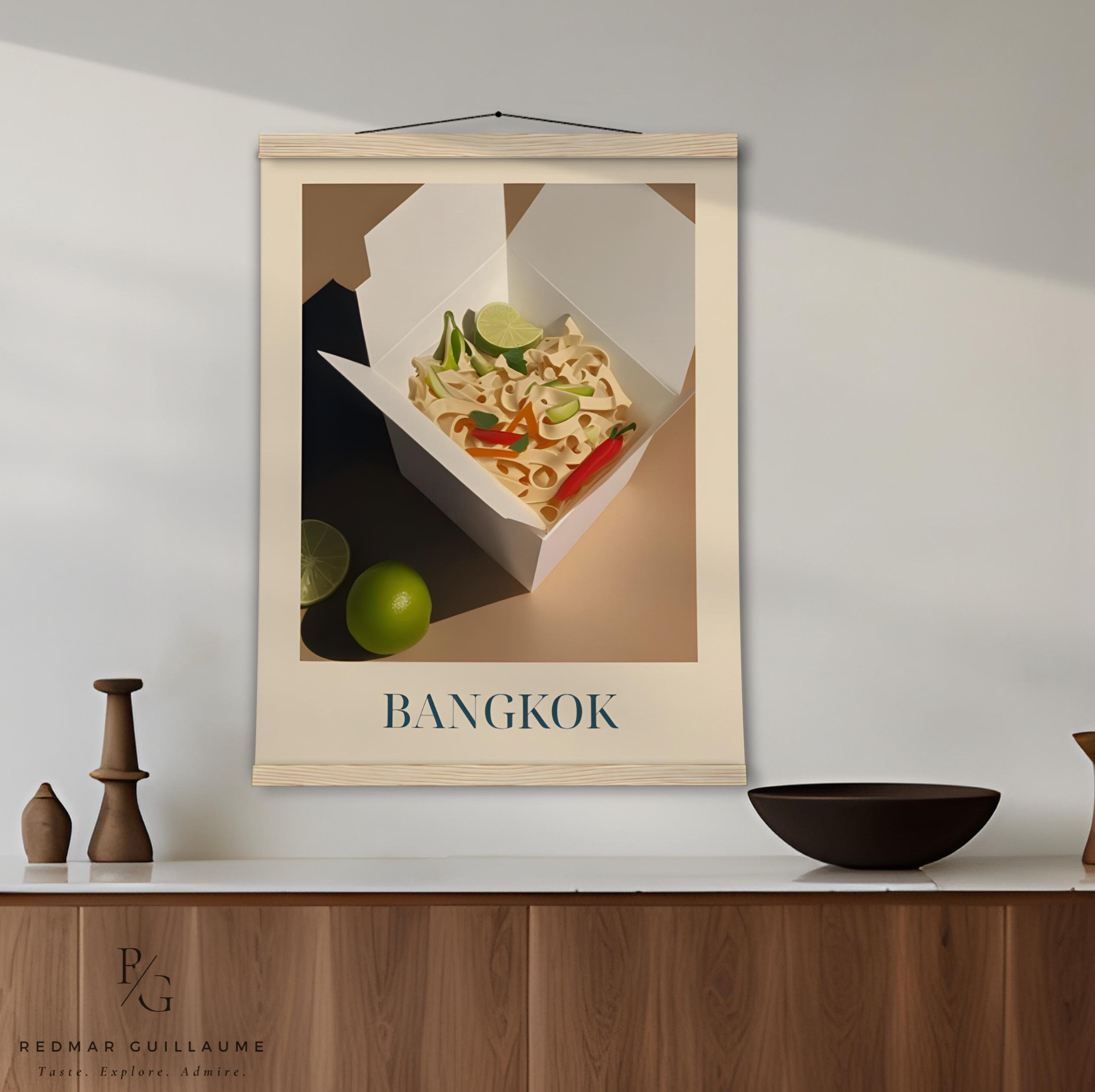 Thai Food Food Art Poster: Pad Thai From Bangkok Matte Paper Poster ...