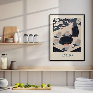 Sake Tasting in Kyoto, Japan - Kitchen Art Poster - Poster Only or ...