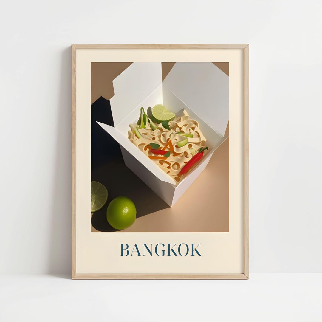 Pad Thai From Bangkok, Thailand - Poster With or Without Frame ...