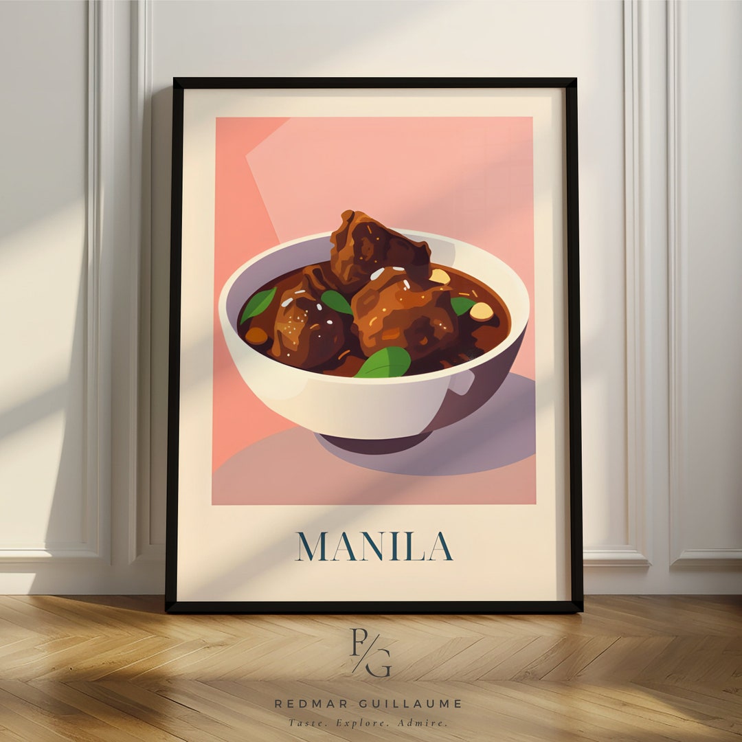 Adobo Kitchen Poster | Manila Kitchen Print | Philippine Kitchen Print ...