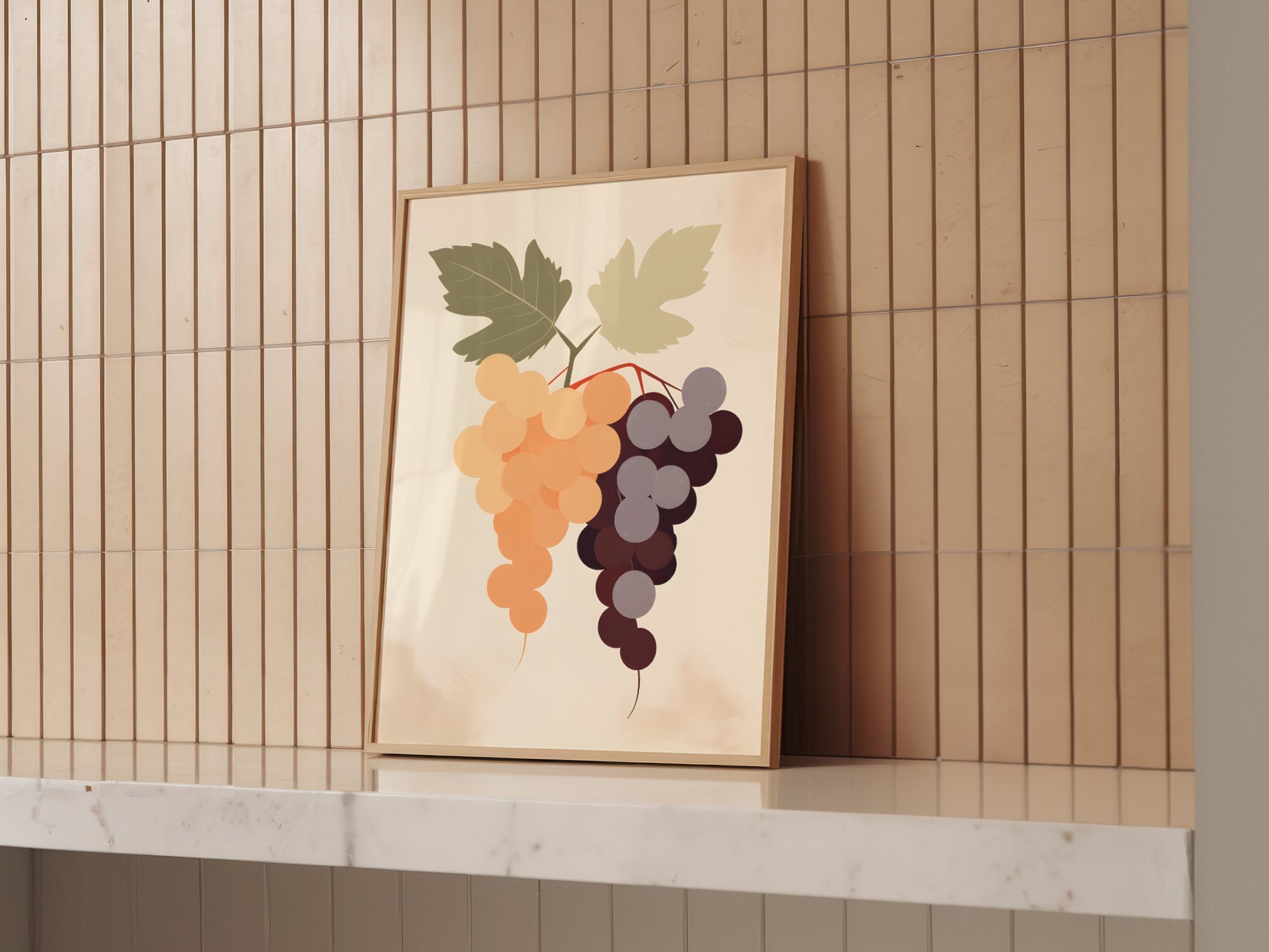 Bohemian Grapes Minimalist Design Ideal Gift for Art and Home Decor ...