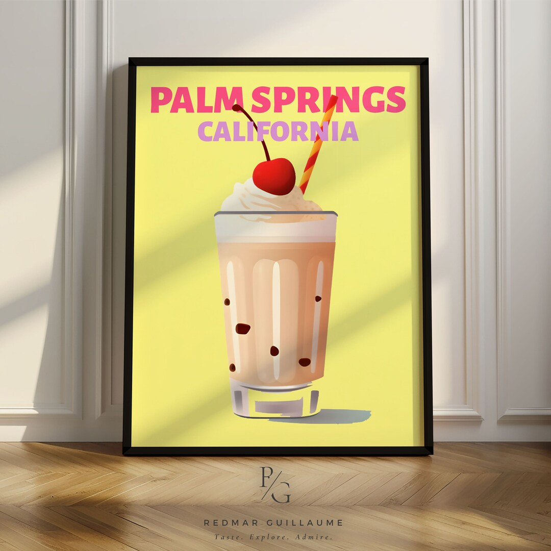 Date Shake Poster From Palm Springs, California - Kitchen Poster ...