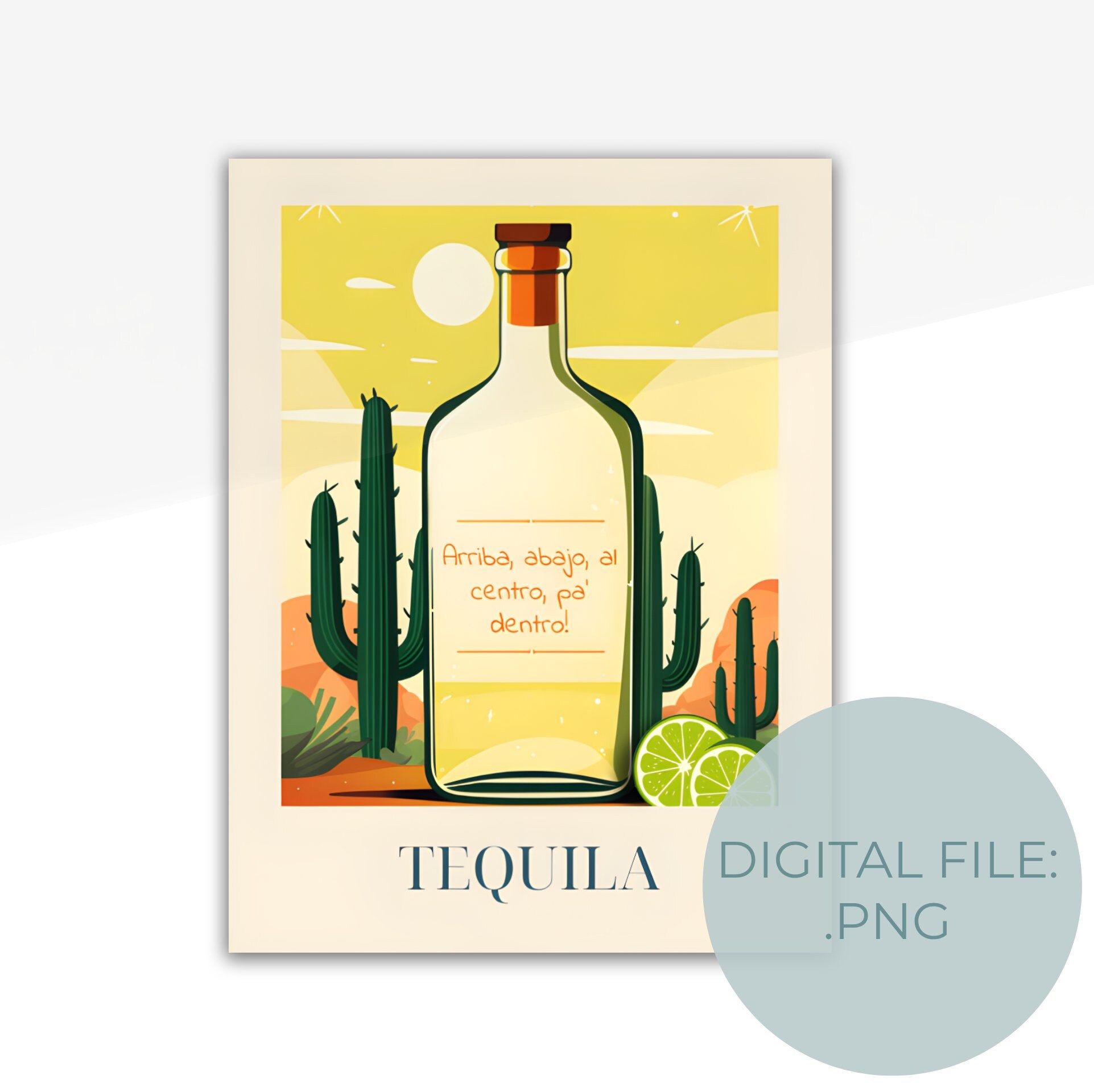 Tequila Art Mexican Kitchen Print Alcohol Poster Digital Download - Etsy