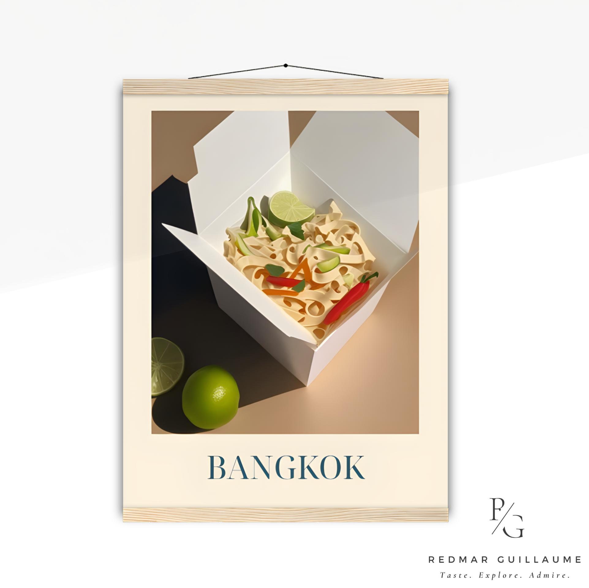 Thai Food Food Art Poster: Pad Thai From Bangkok Matte Paper Poster ...
