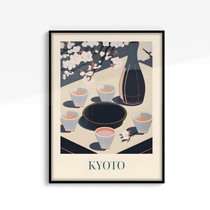 Sake Tasting in Kyoto, Japan - Kitchen Art Poster - Poster Only or ...