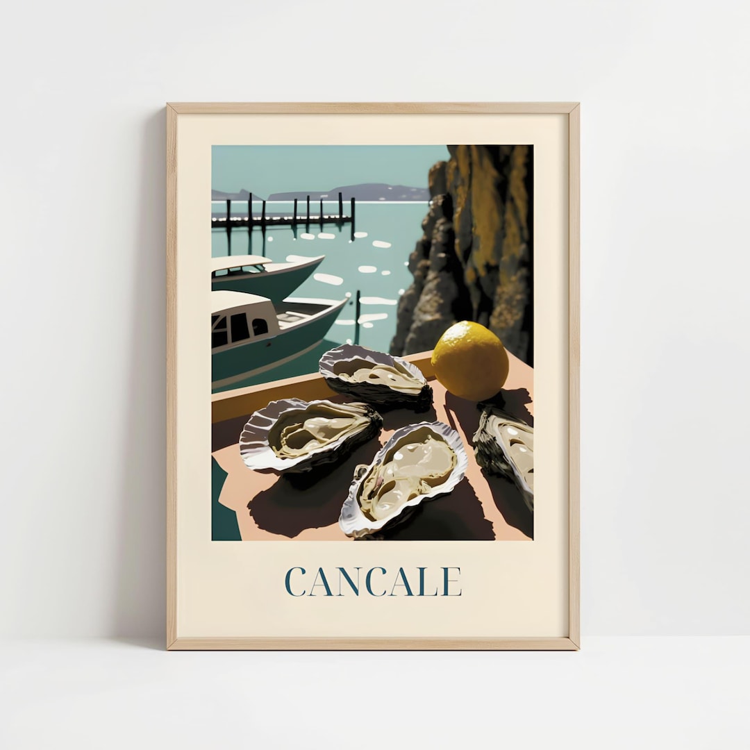 Oysters From Cancale, France - Poster With or Without Frame - Kitchen ...