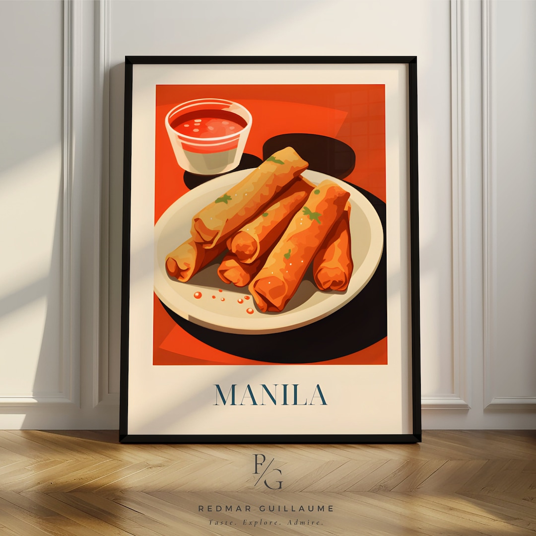 Lumpias Kitchen Poster | Manila Kitchen Print | Philippine Kitchen ...
