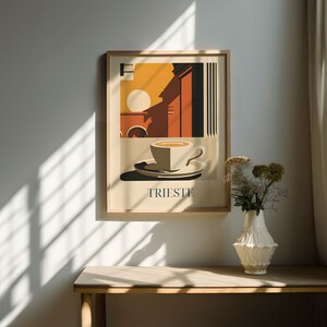 Espresso Coffee Art Trieste Print Italian Kitchen Poster Digital ...