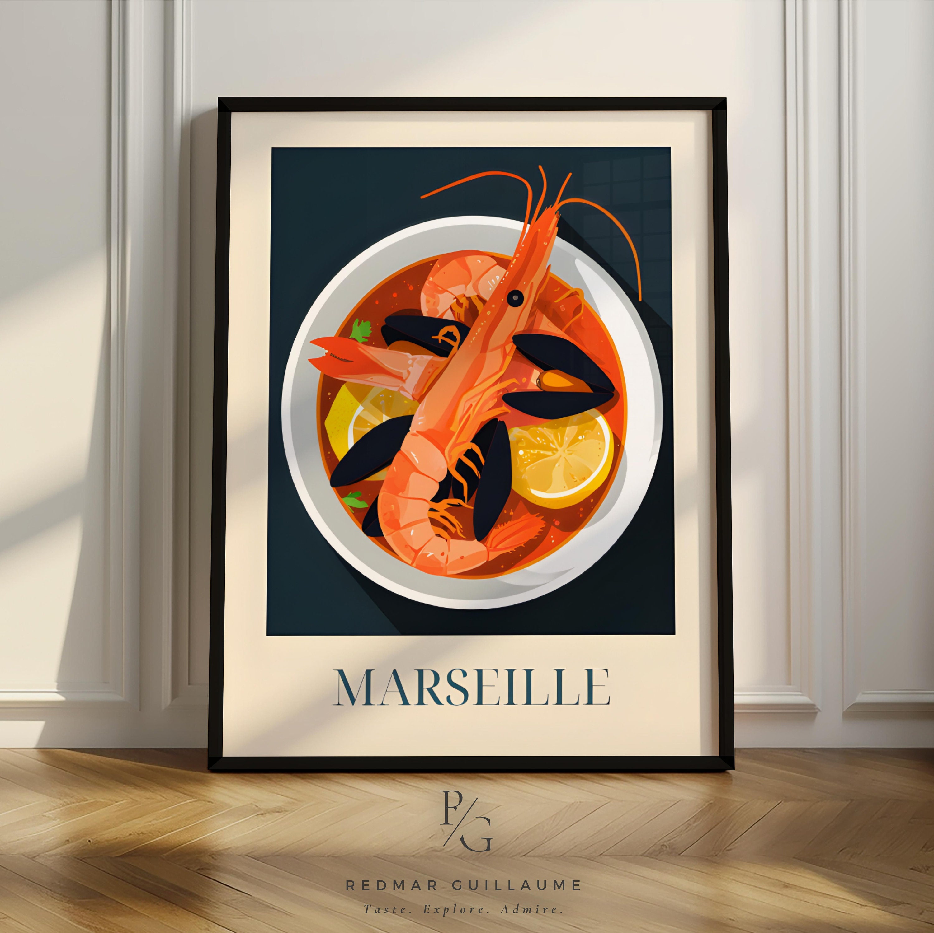 Bouillabaisse Soup Kitchen Poster Marseille Kitchen Print French ...
