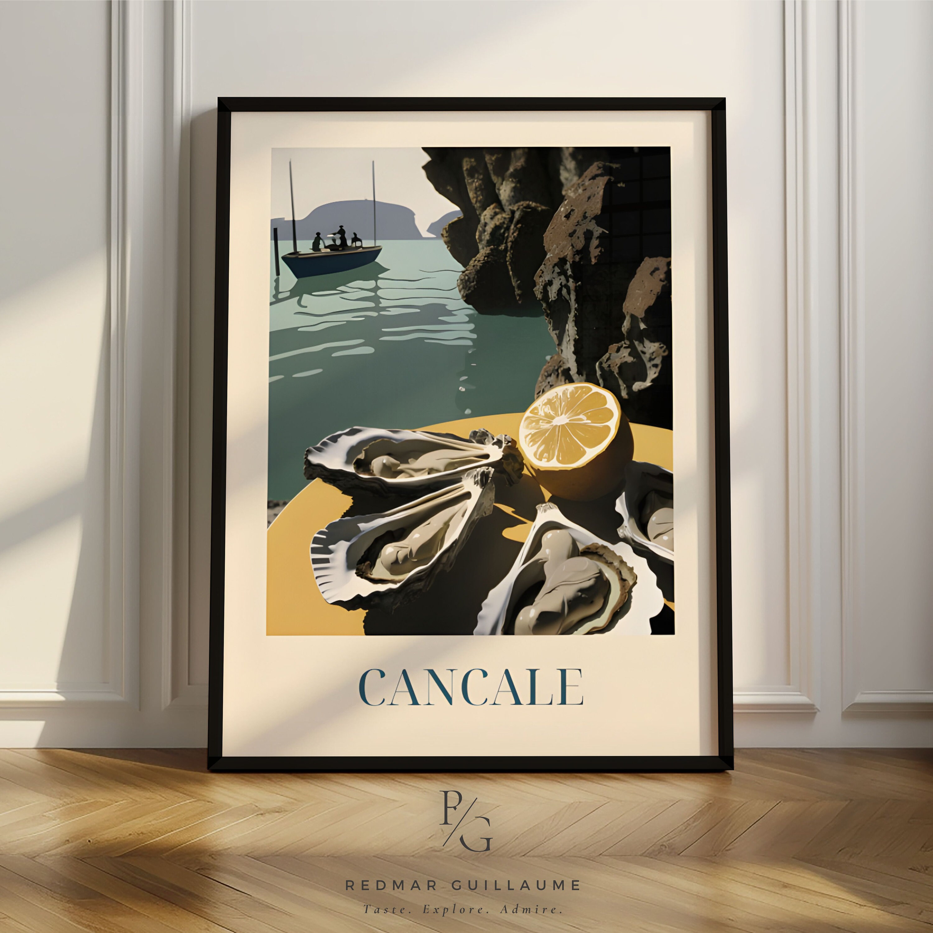 Oysters Poster Art Cancale Wall Art French Artsy Wall Art Poster Poster ...