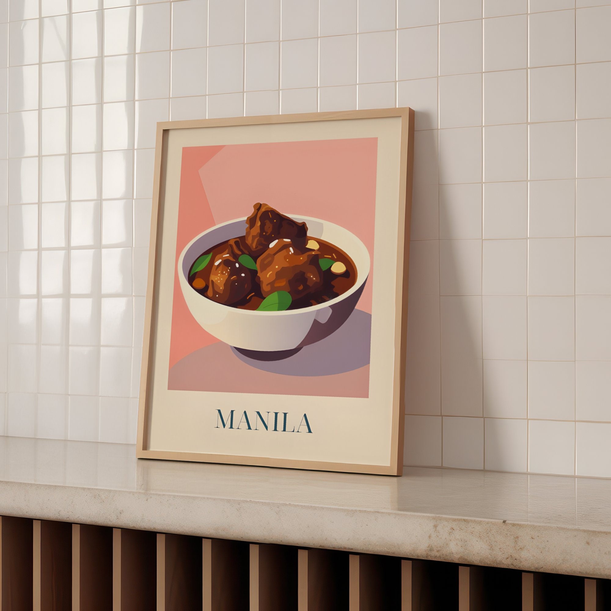 Adobo From Manila, Philippine Food Art Asian Spicy Food Kitchen Print ...
