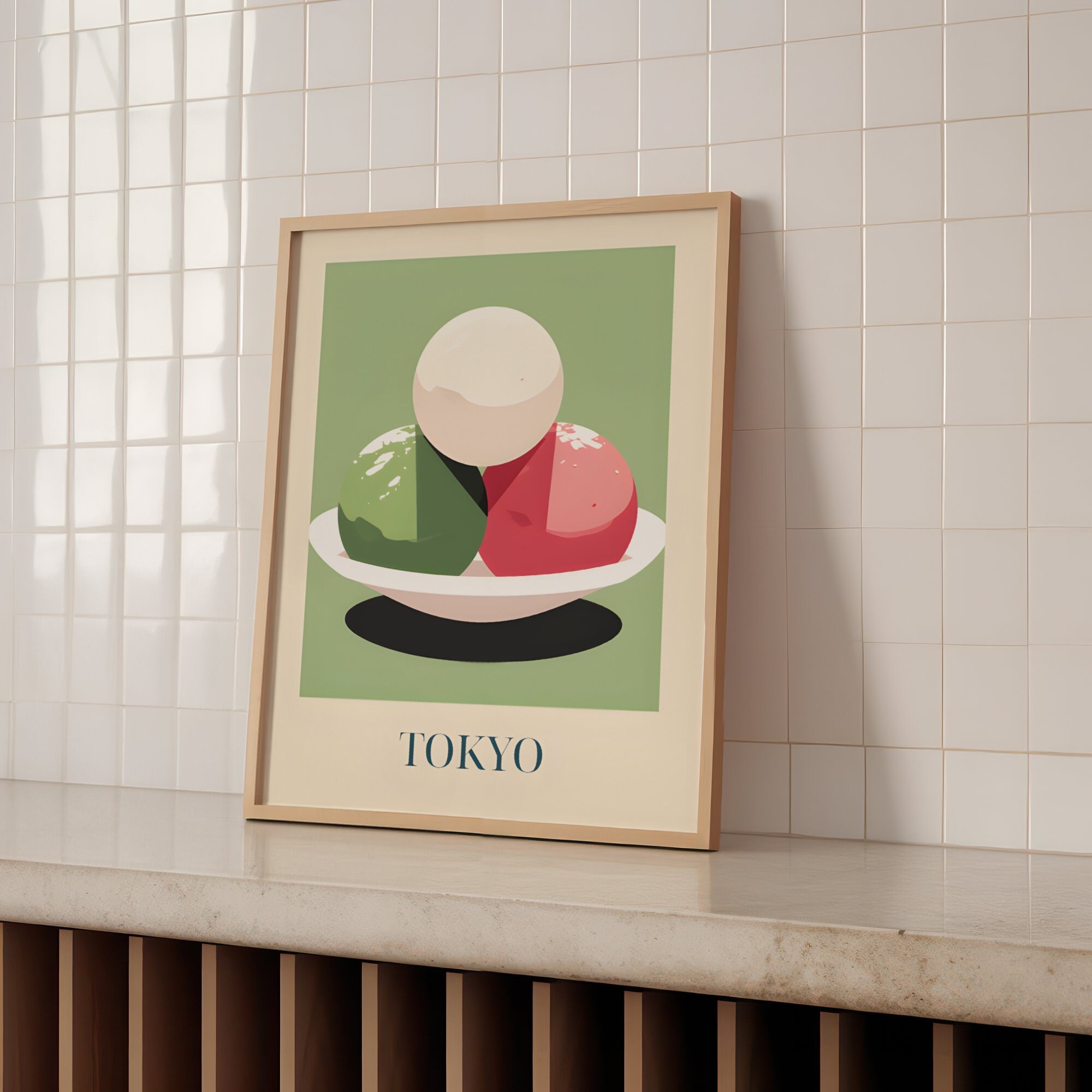 Tokyo Kitchen Poster Mochi Ice Cream Kitchen Print Japanese Kitchen ...