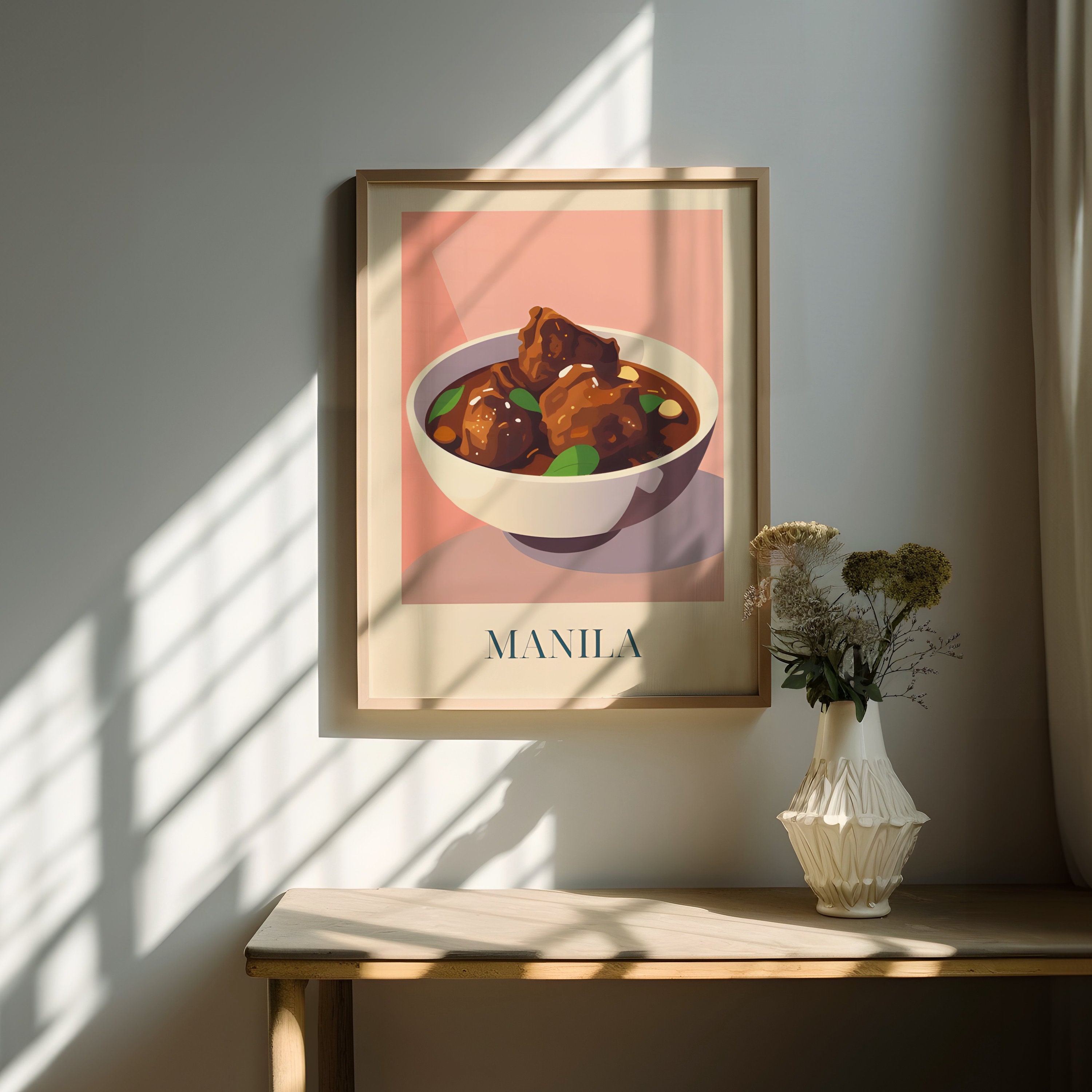 Adobo From Manila, Philippine Food Art Asian Spicy Food Kitchen Print ...