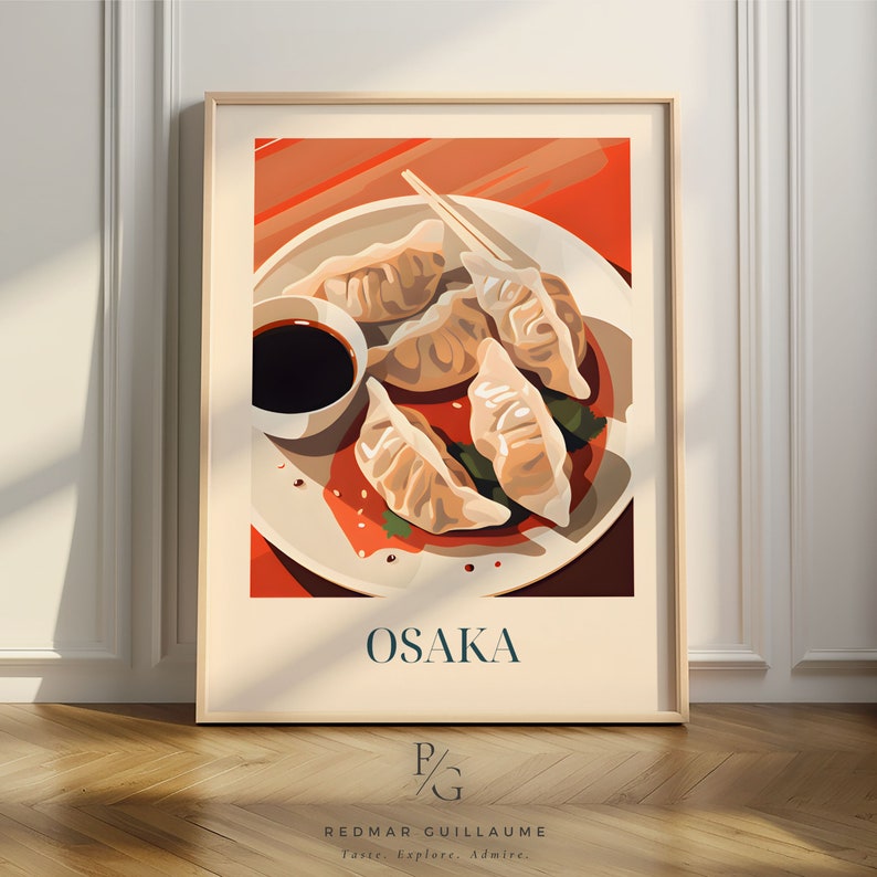 Gyoza Artsy Kitchen Poster Osaka Japanese Kitchen Poster - Etsy Hong Kong