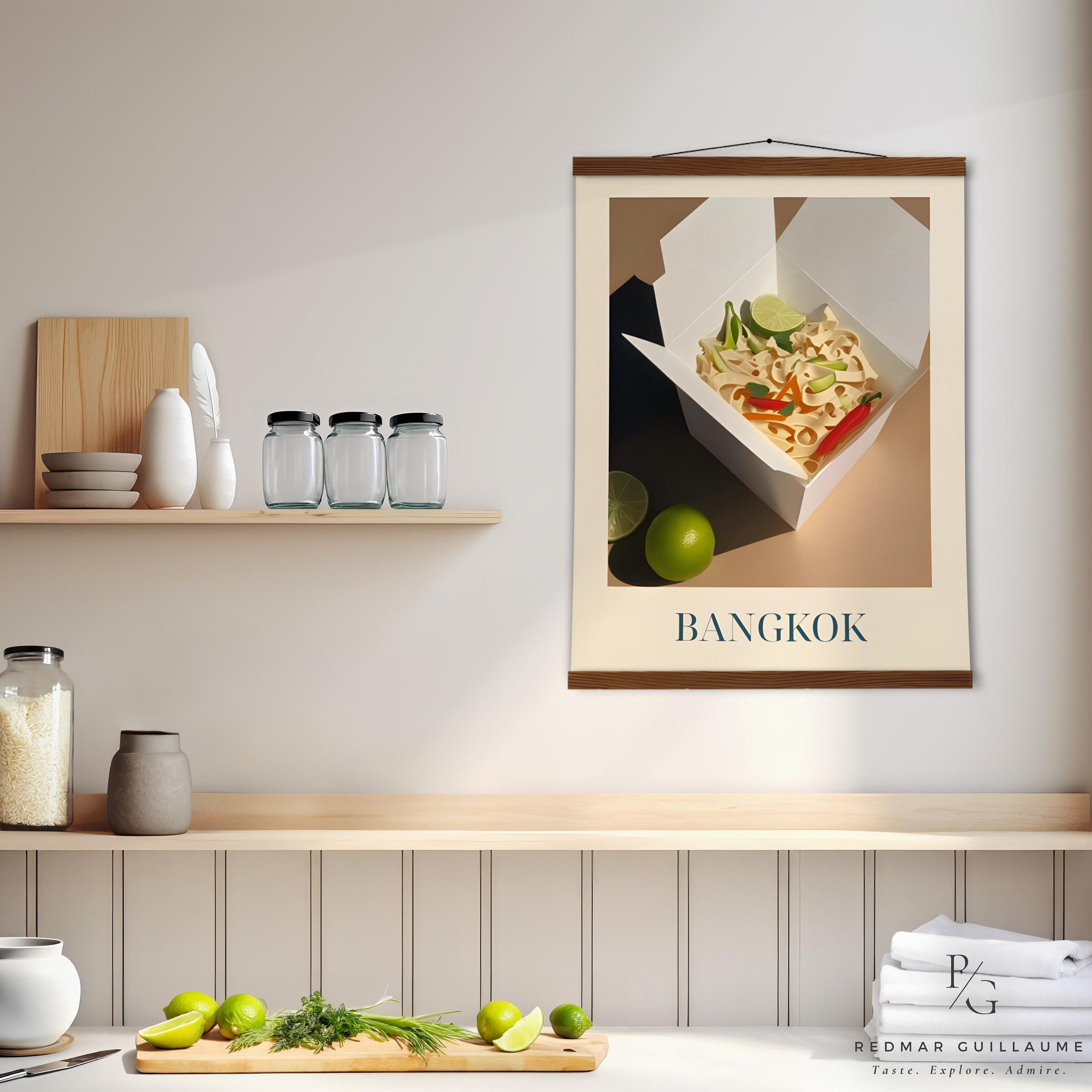 Thai Food Food Art Poster: Pad Thai From Bangkok Matte Paper Poster ...